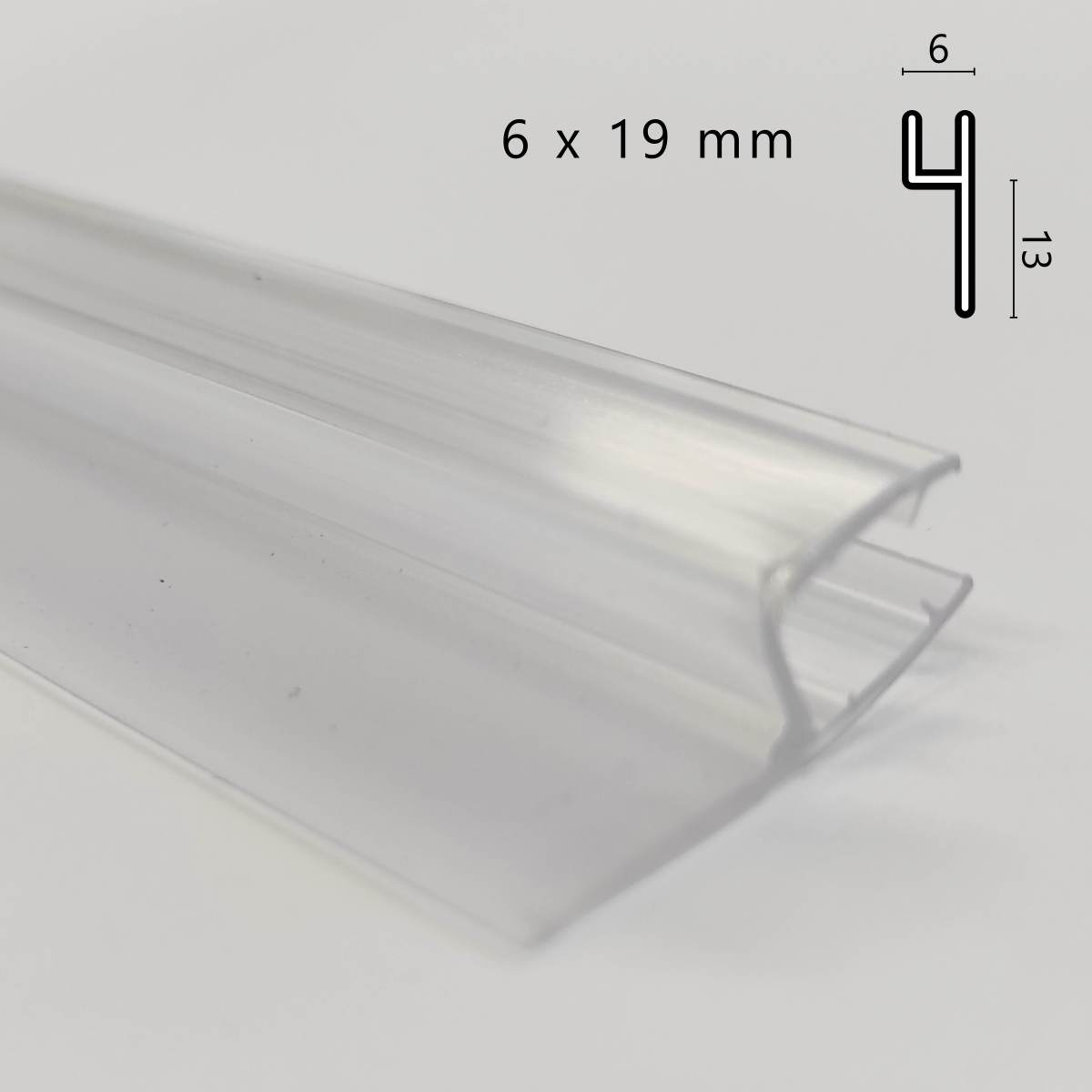6mm Glass Shower Door Seal Bottom Standard 13mm Blade | Showerwell Home ...