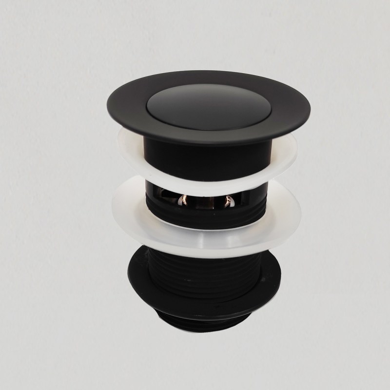 30mm Vanity Waste Pop Up Black with Overflow | Showerwell Home Products